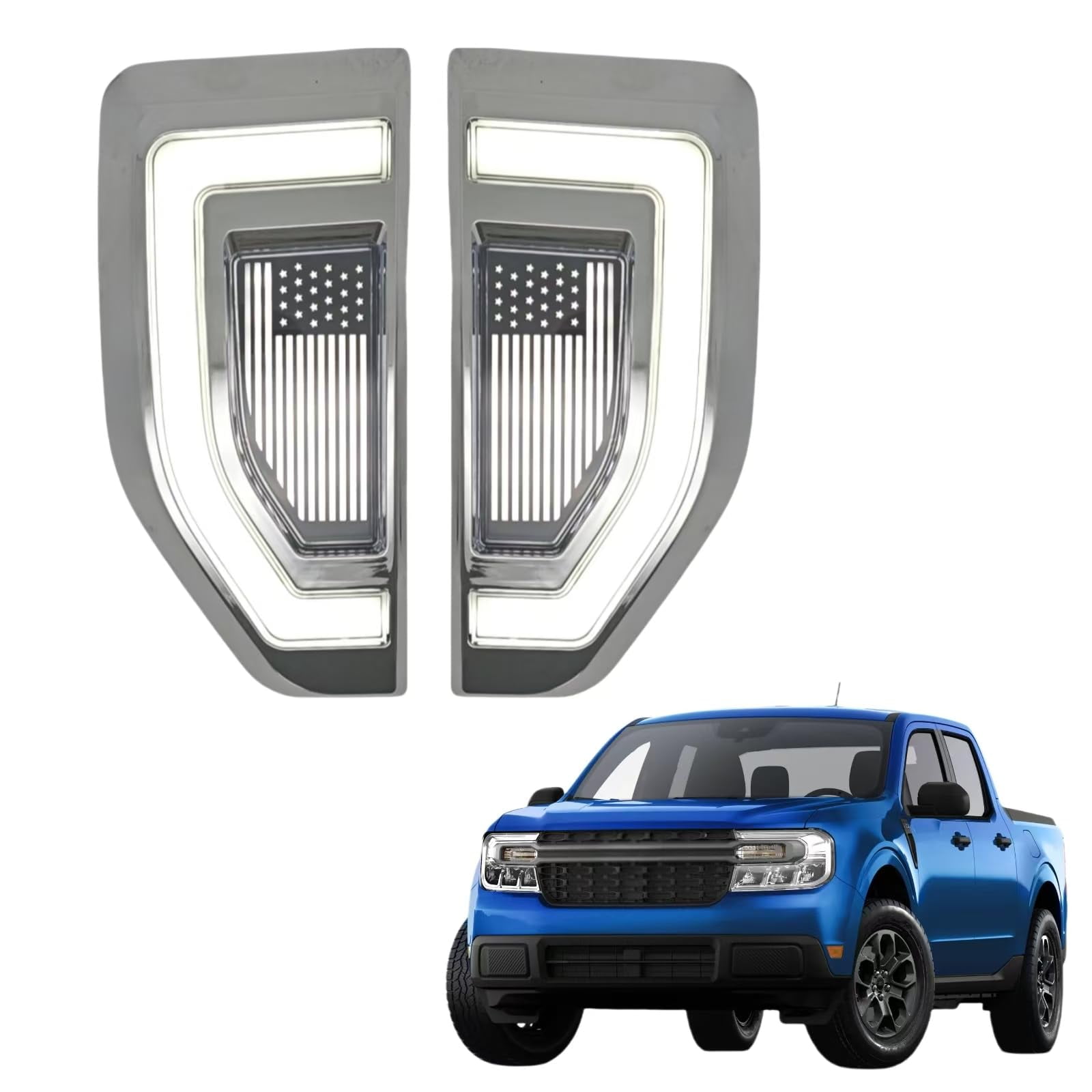 ABAGAEL Upgrade Side Marker IFF17 Lights For Ford Maverick 2022-2024 ...