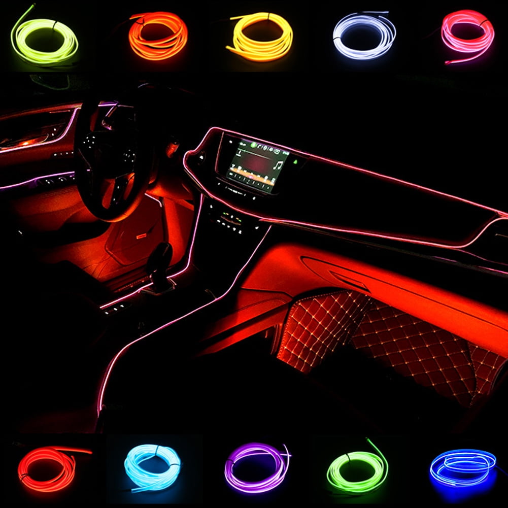 ABALDI El Wire Neon Light DIY Decoration Glowing Rope Lights with USB ...