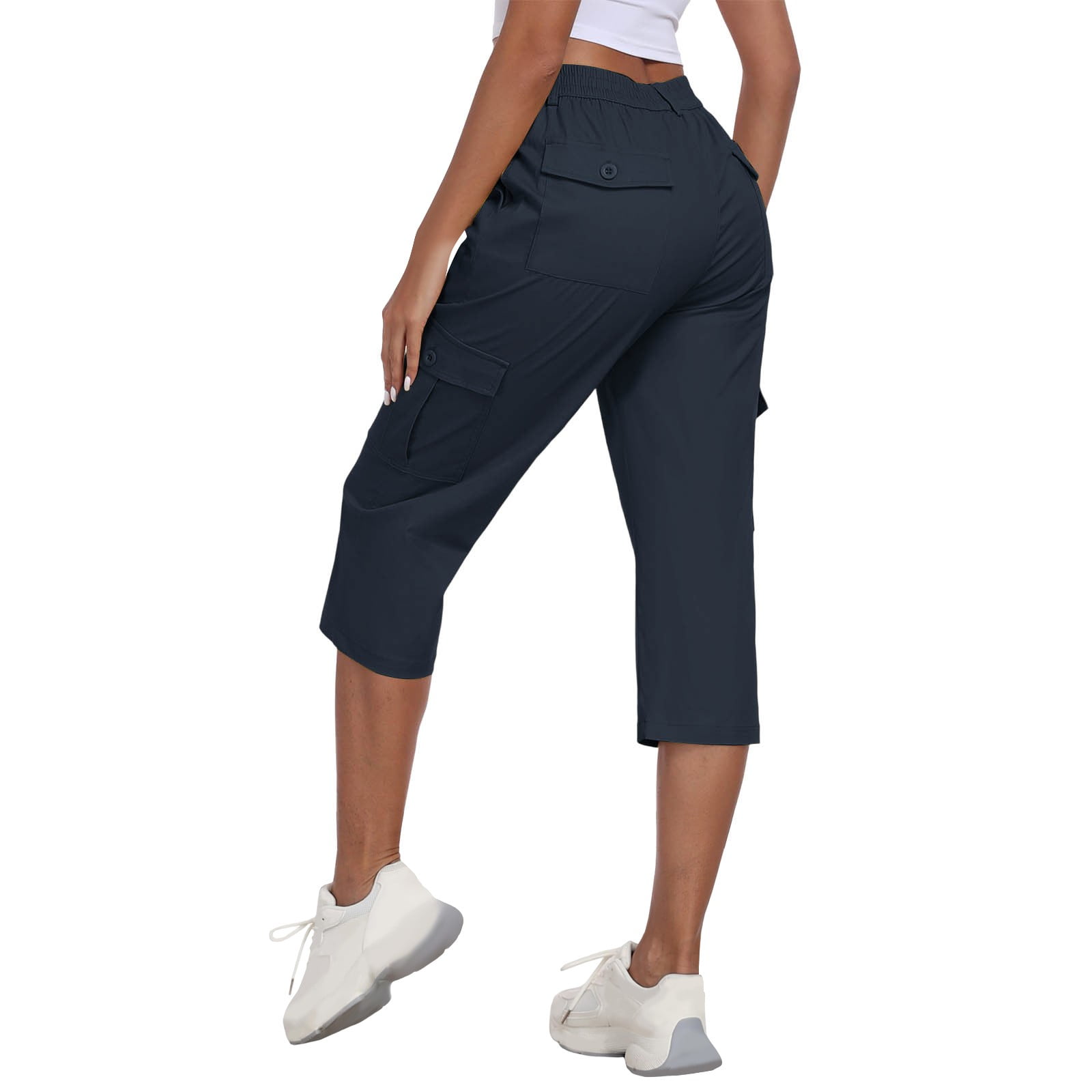 ABATAB Capri Pants for Women Breathable Cargo Dressy Capris for Summer ...