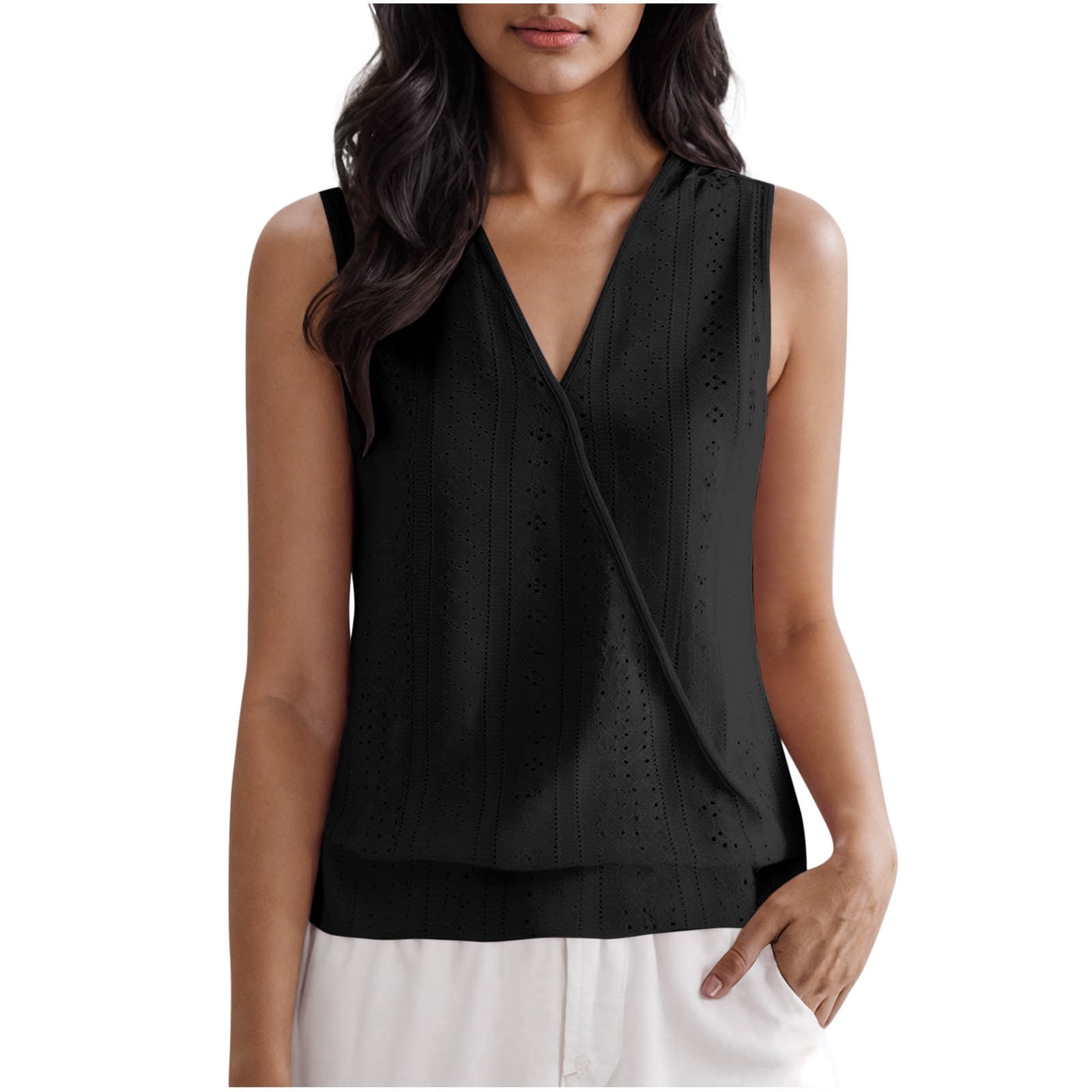 ABATAB Going out Tank Top for Women 2025 Casual Summer V Neck ...