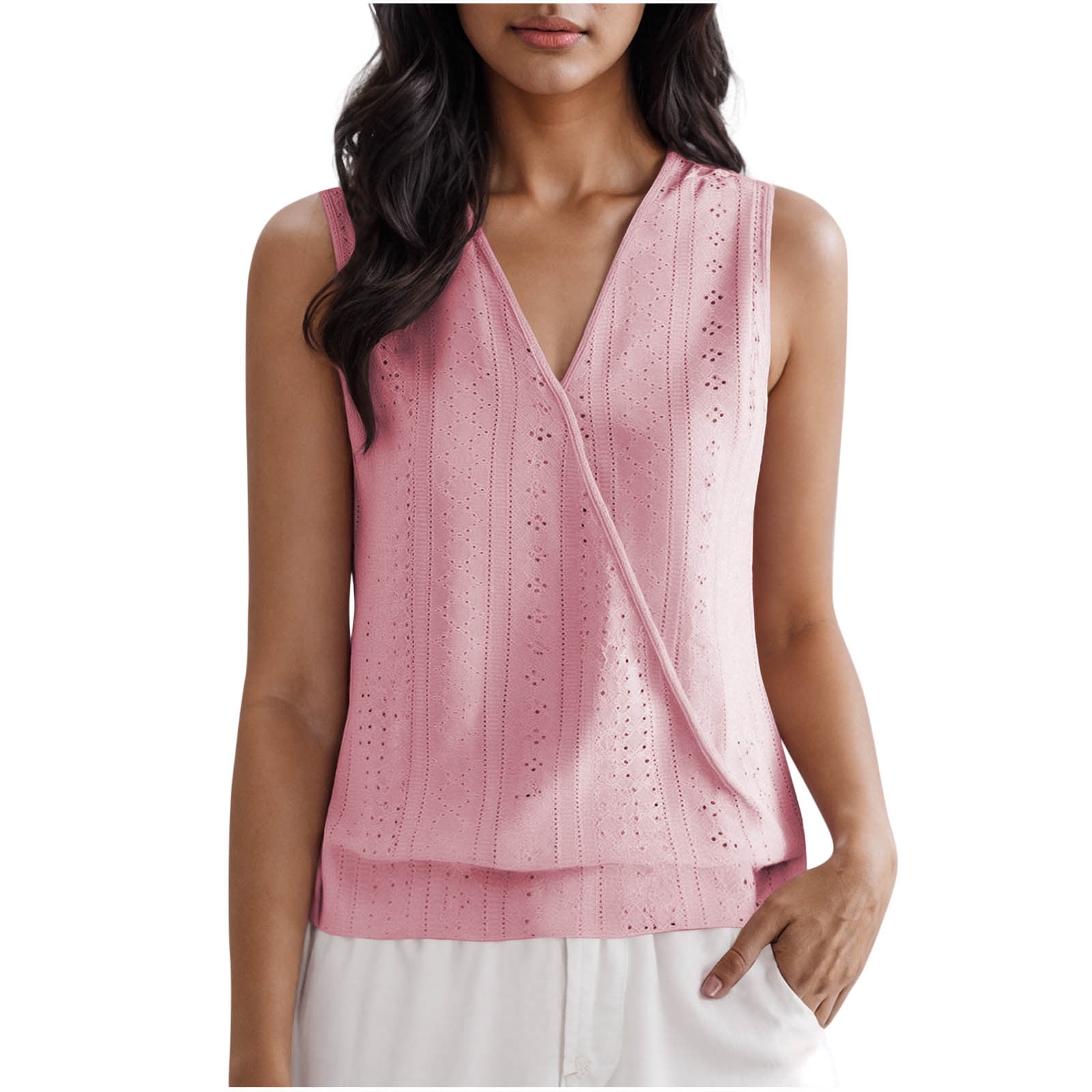 ABATAB Going out Tank Top for Women 2025 Casual Summer V Neck ...