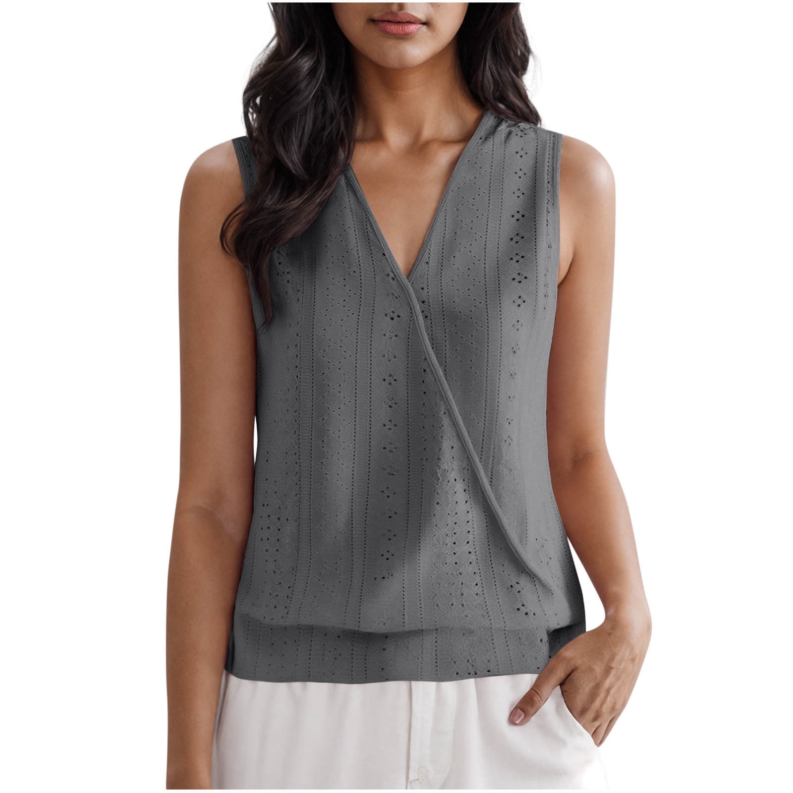 ABATAB Going out Tank Top for Women 2025 Casual Summer V Neck ...