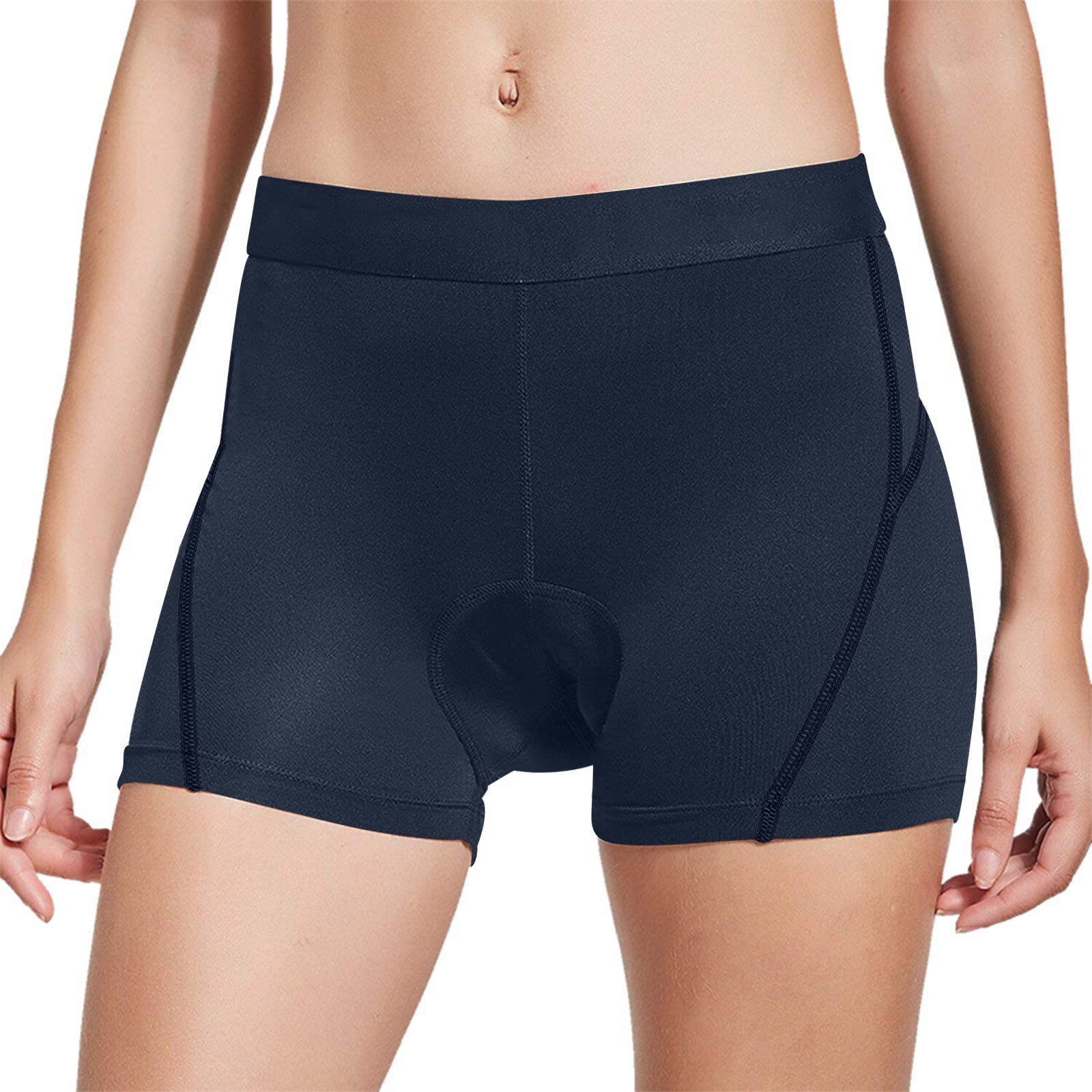 ABATAB Padded Bike Shorts for Women Low Waisted Stretch Cycling Shorts Bicycle Hiking Running ...