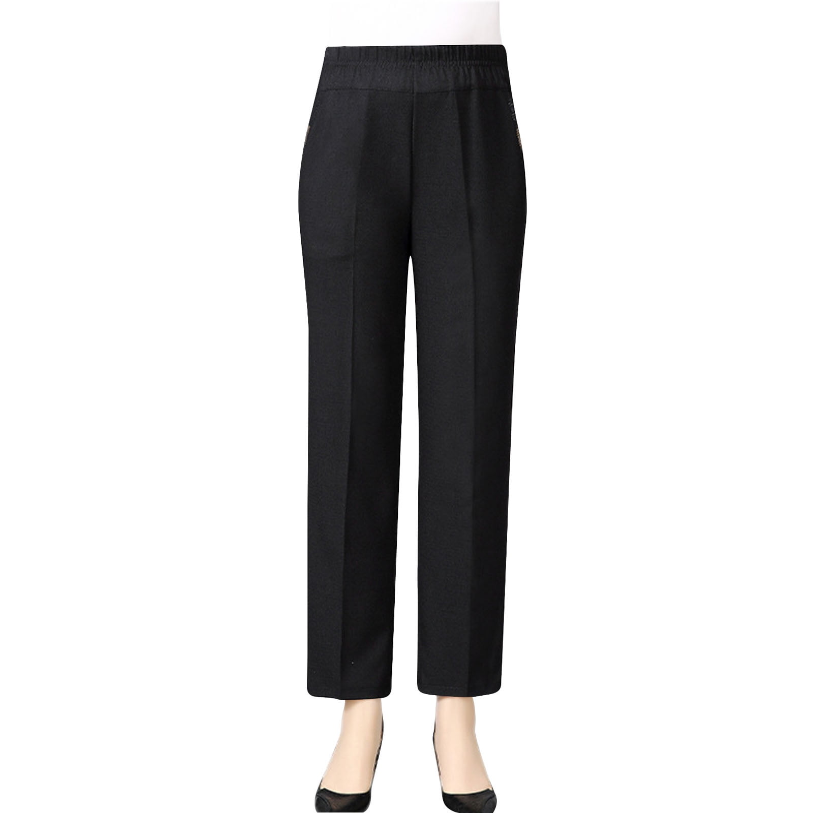 ABATAB Plus Size Dress Pants for Women Wid Leg Work Pants Stretchy ...