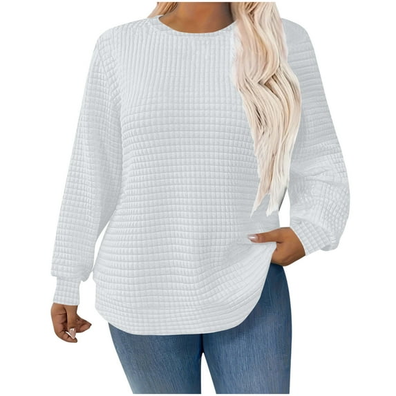 ABATAB Plus Size Oversized Sweatshirt for Women Fashion Crewneck Long ...
