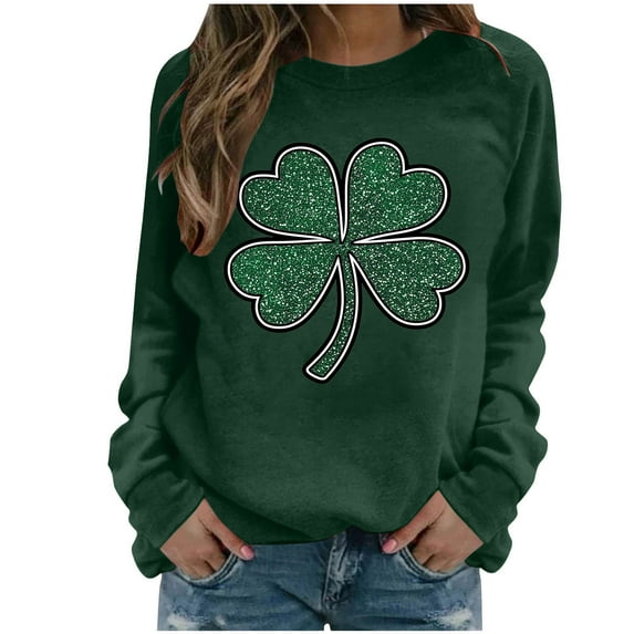 ABATAB St Patricks Day Sweatshirt for Women Long Sleeve Crewneck ...