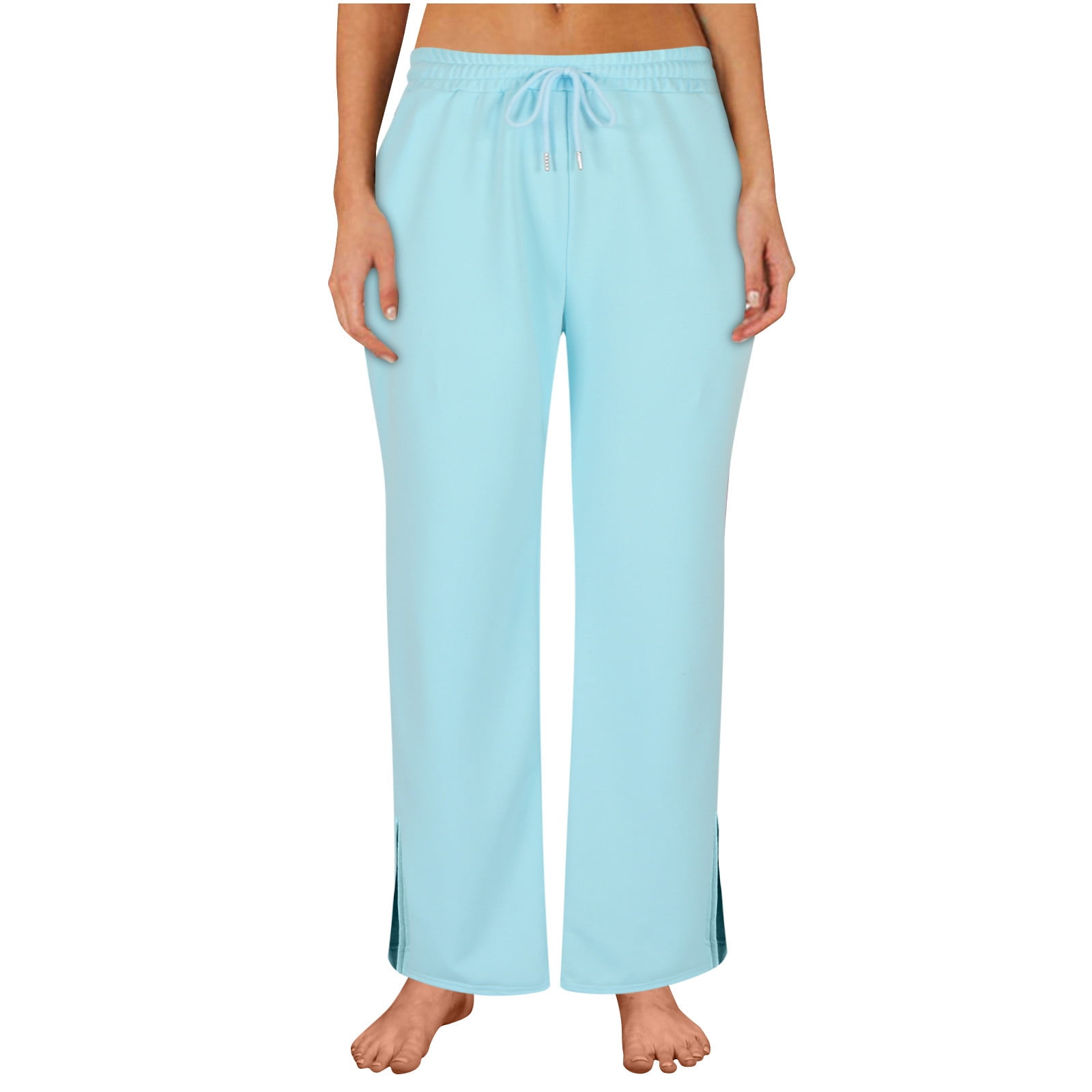 ABATAB Sweatpants for Women Side Splits Low Waisted Sports Trousers ...