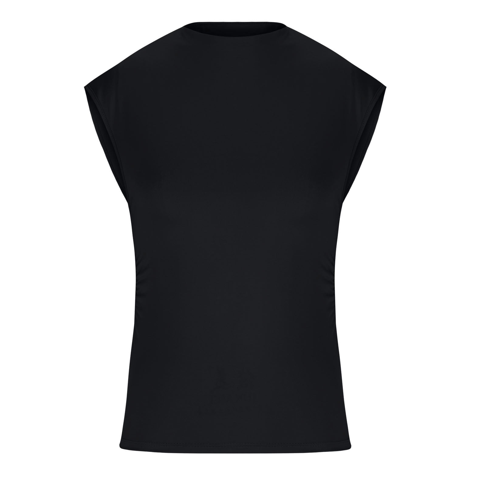 ABATAB Tube Tops for Womens Strapless Ruched Crop Top Basic Stretchy ...