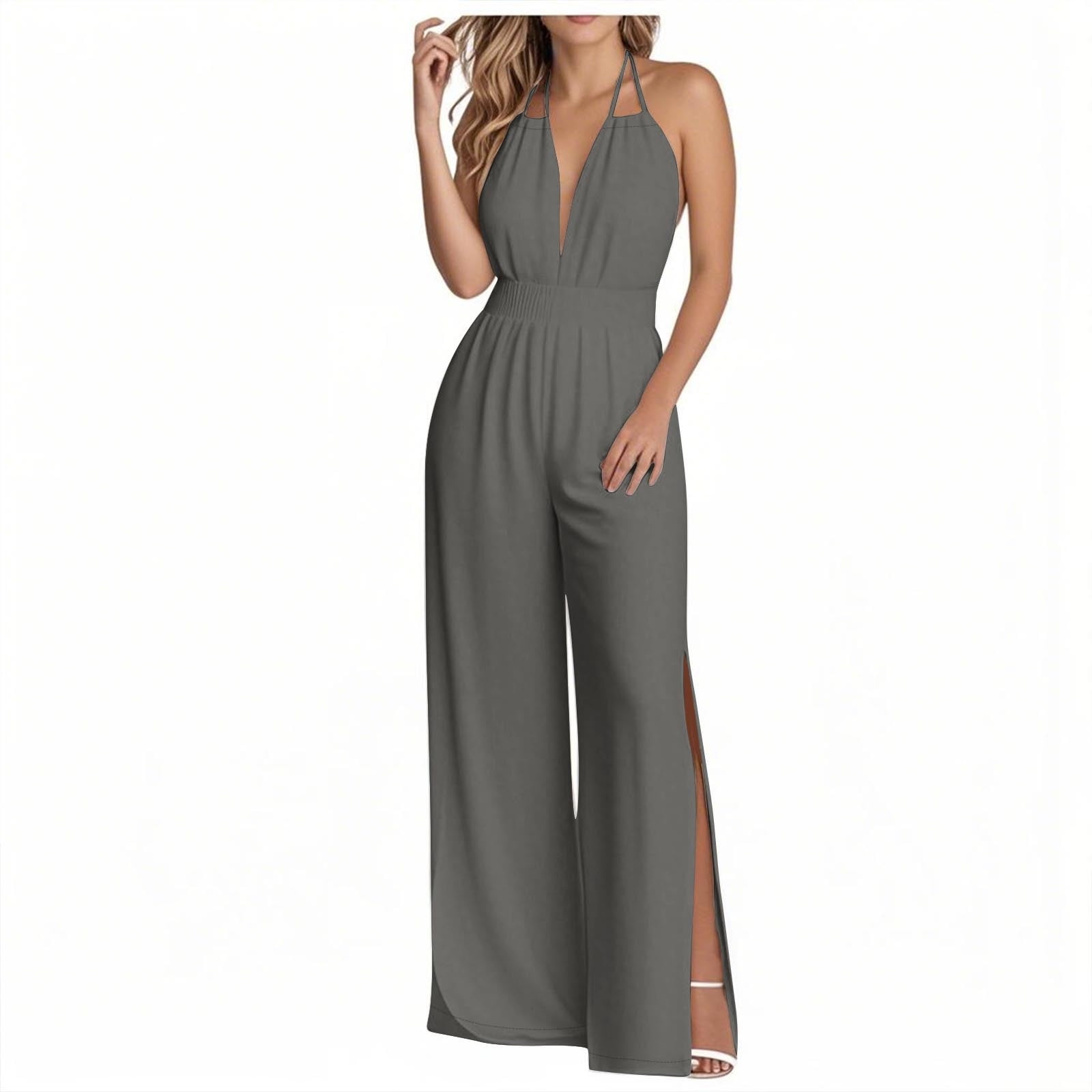 ABATAB Women Summer Rompers Vacation Spaghetti Strap Casual Jumpsuits ...
