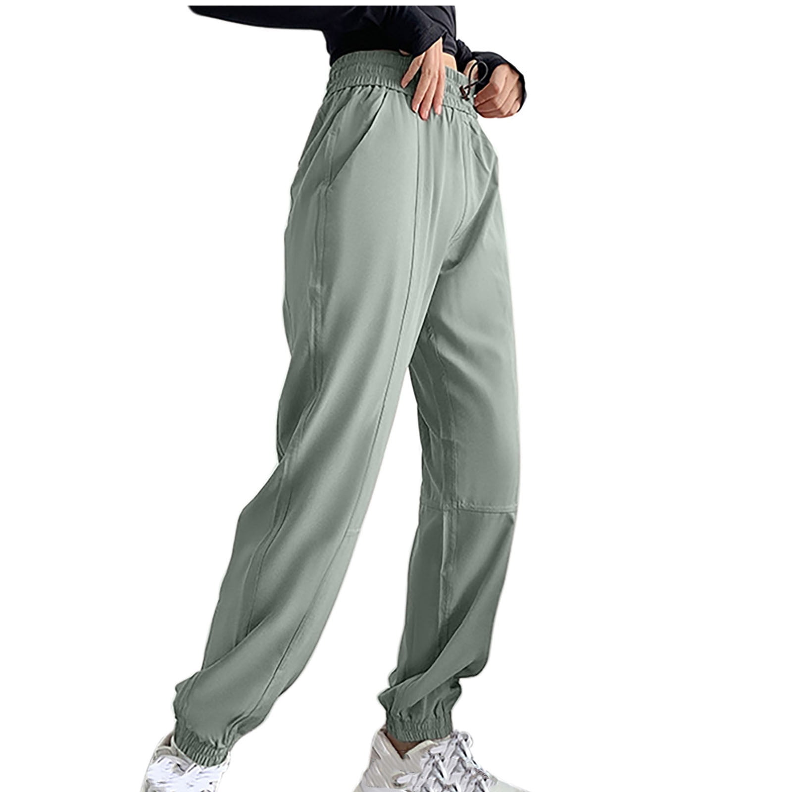 ABATAB Women Sweatpants Loose Casual Elastic Waisted Yoga Pants ...