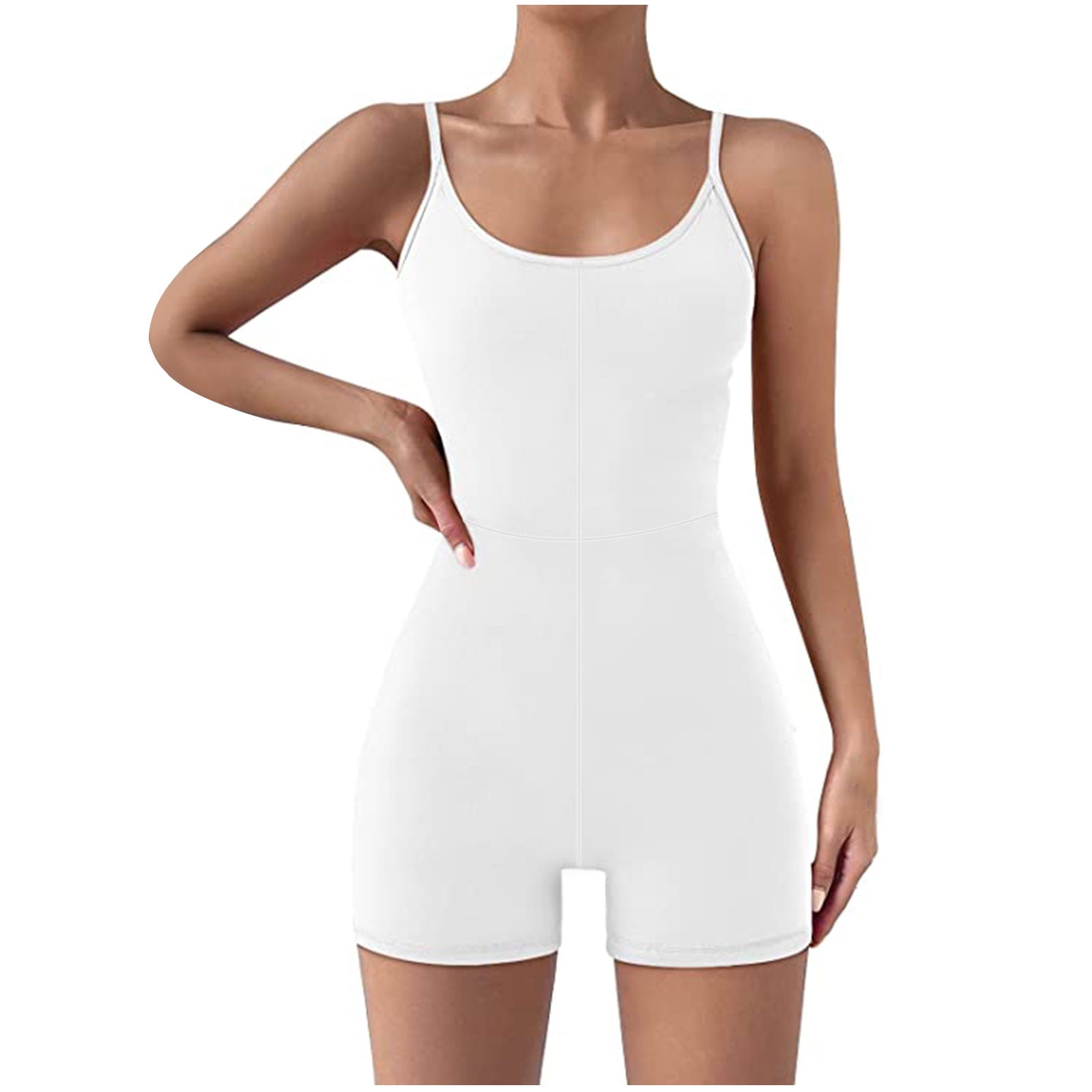 ABATAB Women Workout Romper Yoga One Piece Gym Jumpsuit Skinny Seamless ...