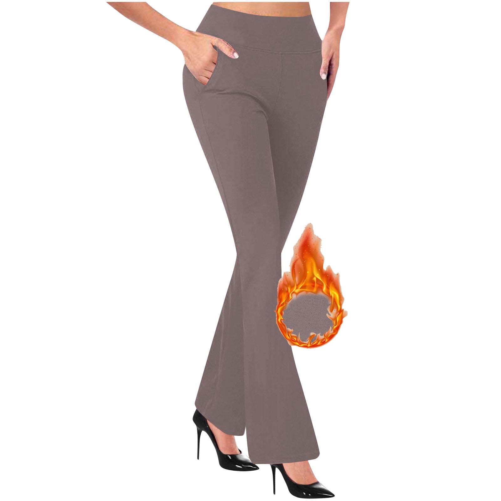 ABATAB Women's Dress Pants Business Casual Thermal Dressy Fall Winter ...
