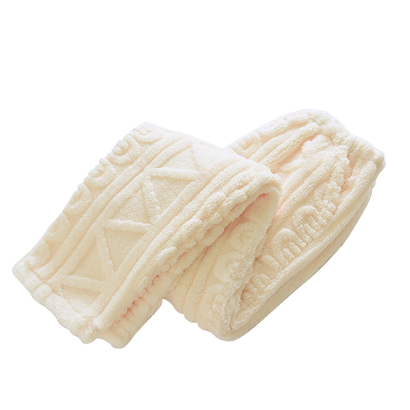 ABATAB Women's Fuzzy Pajama Pants Elastic Waist Fleece Lined Sleepwear ...
