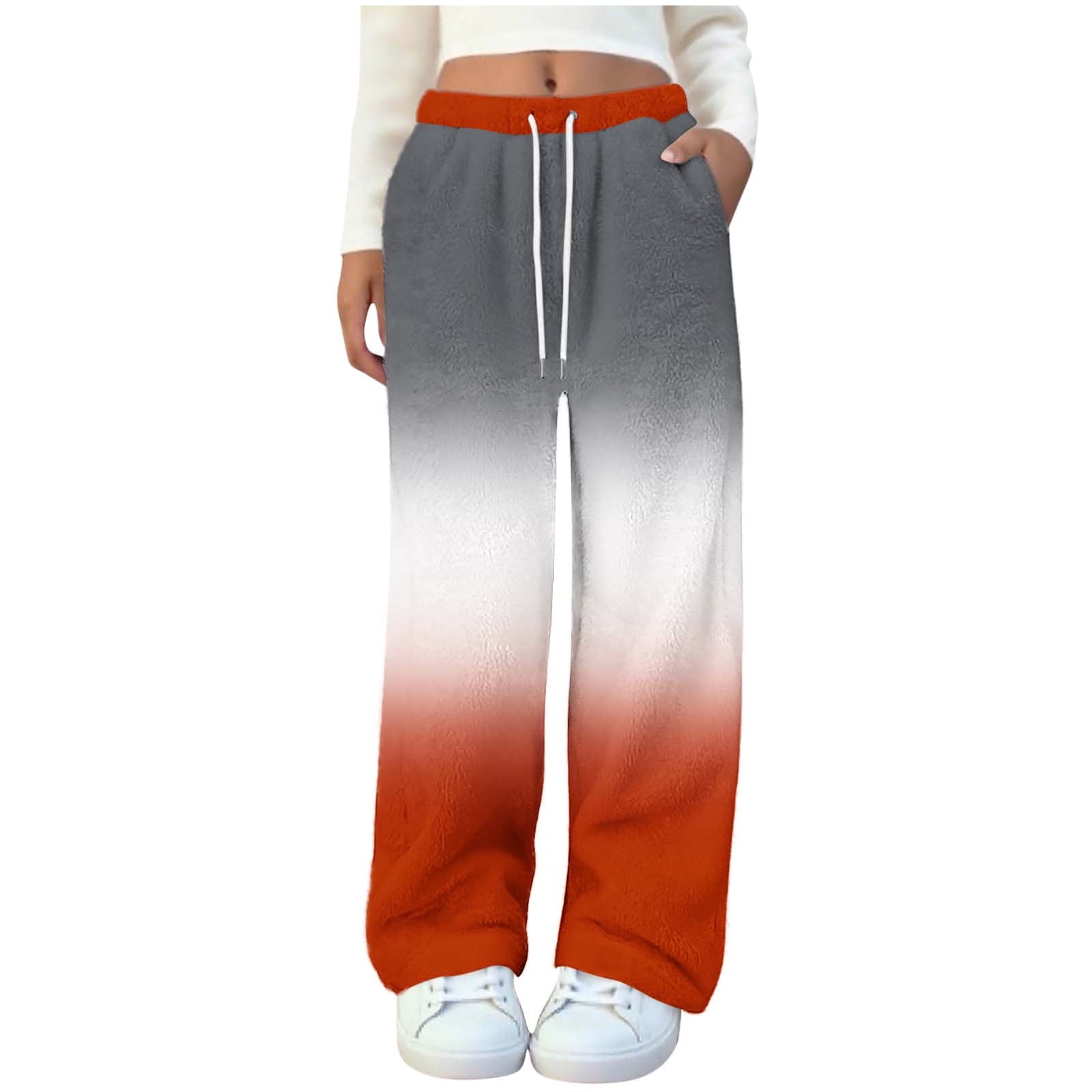 ABATAB Women's Plush Fuzzy Pajama Pants Warm Cozy Pj Bottoms Drawstring ...