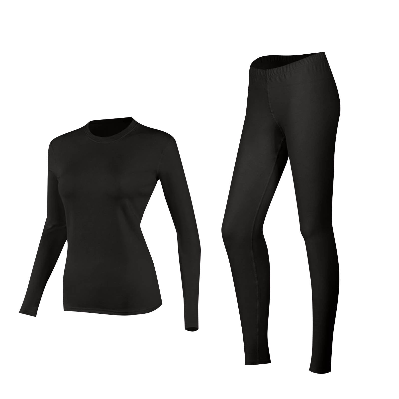 ABATAB Women 's Thermal Underwear Outfits Stretch Soft Fleece Lined ...
