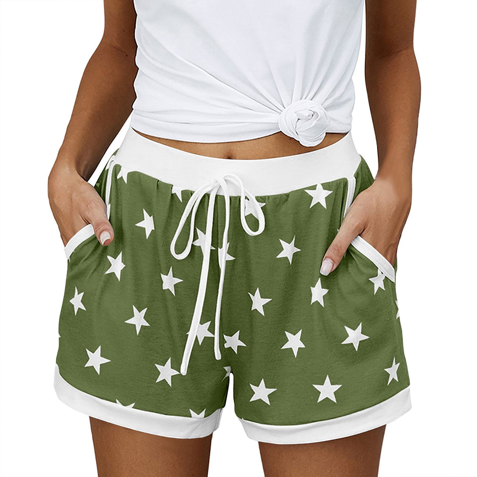 ABATAB Womens Pajama Shorts Comfy Printed Lounge Shorts Sleep Shorts ...
