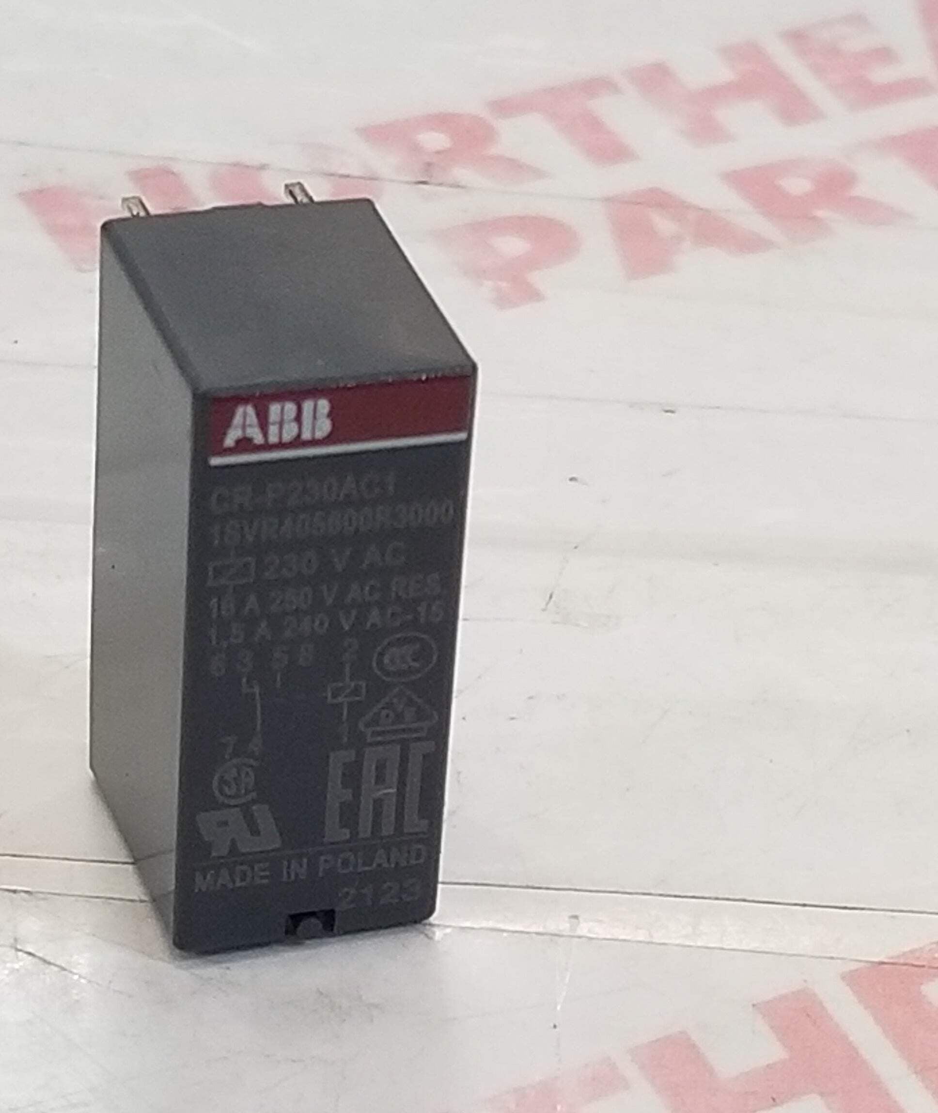ABB 1SVR405600R3000, Power Relay; SPDT; 230VAC; 16A; 250VAC; Socket; CR-P Series - Walmart.com