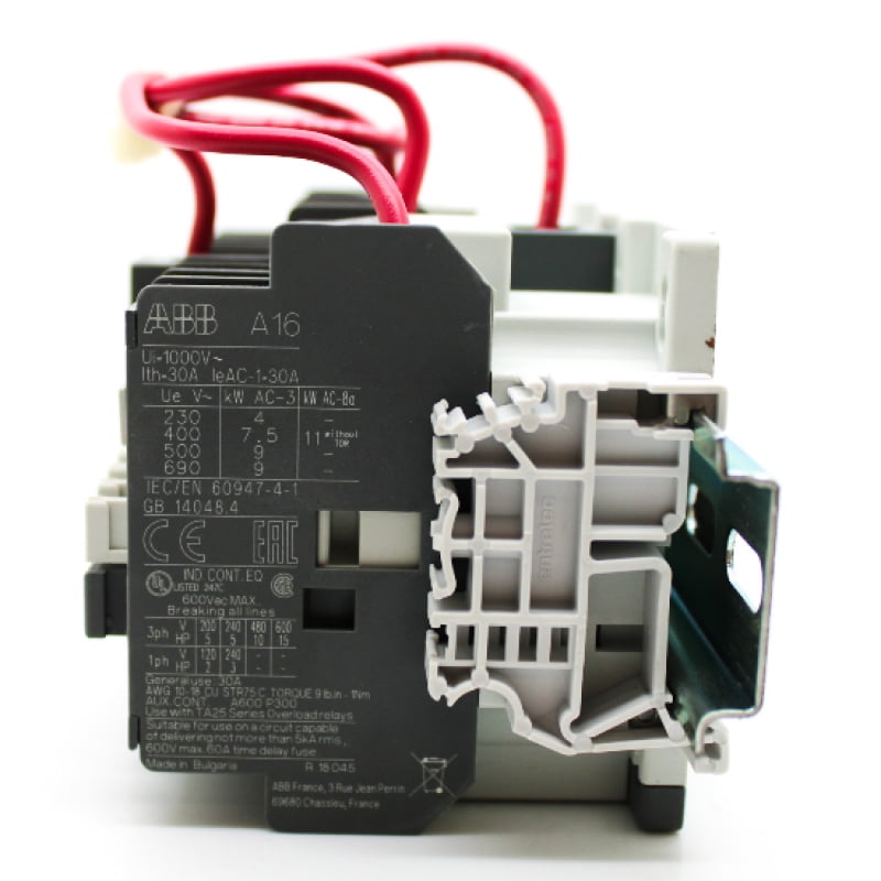 ABB 3-Pole 17A 110-120VAC@60Hz 110VAC@50Hz NEMA Contactor A16M-30-01-84 ...