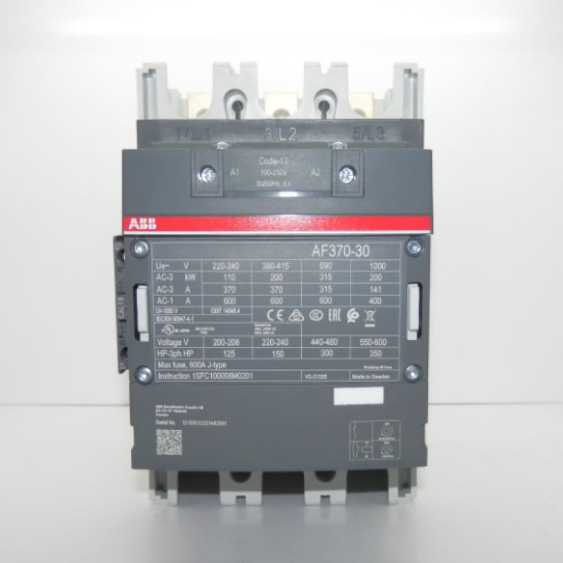 ABB 3-Pole 350HP 600VAC Contactor AF370-30-11-13 - Walmart.com