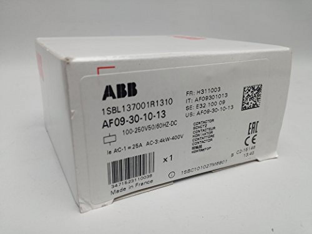 ABB AF09-30-10-13 IEC Magnetic Contactor,120VAC,10A,1NO,3P - Walmart.com