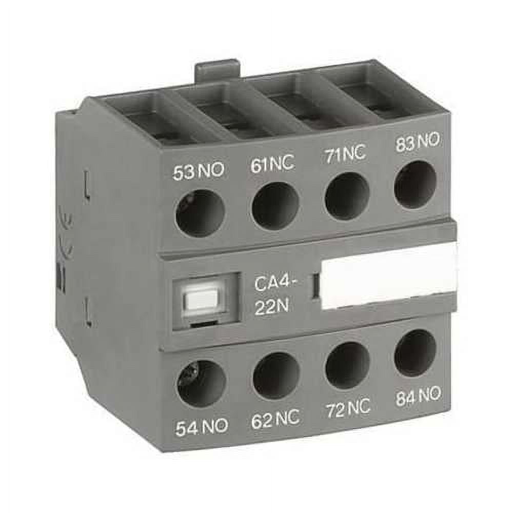 ABB CA4-22N, Front Mount Auxiliary Contact with Screw Terminal; 2NO/2NC; 6 A; 600V dc; 690V ac ...