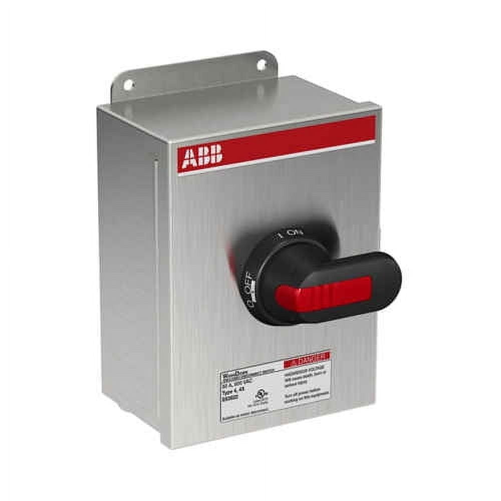 ABB EOT100U3S4-P, DISCONNECT ENCLOSED NON-FUSED SWITCH; STAINLESS STEEL; 3P; 100A; UL98; N4/4X ...