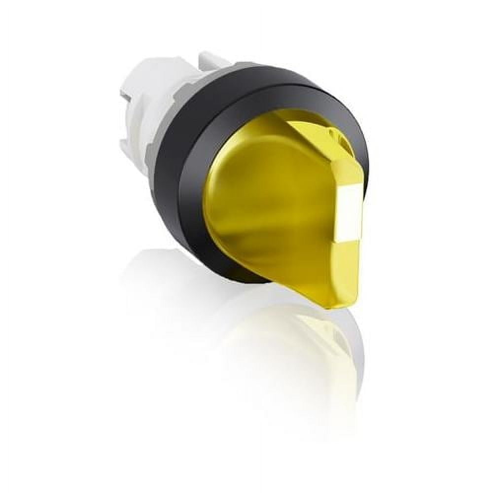 ABB M2SS1-11Y, Switch; Selector; 2 Pos; Illum; Black Plastic Bezel; Short HDL; Maint; Yellow ...