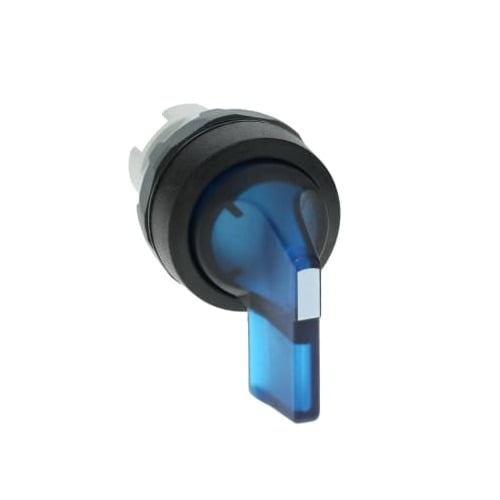 ABB M2SS5-11L, Selector Switch, 2 Pos, Illum, Black Plastic Bezel, Long HDL Blue, Maint, No ...