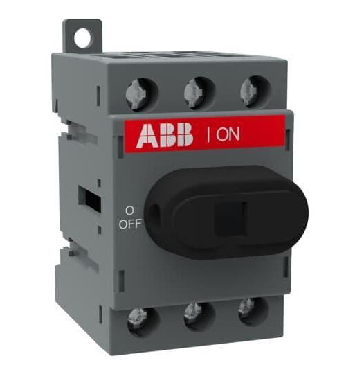 ABB OT40F3, Non-Fusible Disconnect Switch; 3 Pole; 40A; DIN Rail/Panel ...