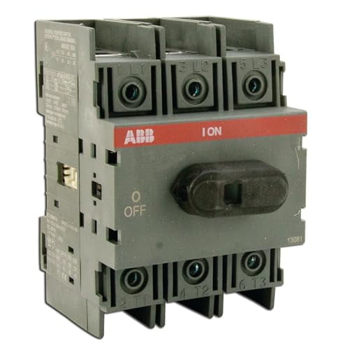 ABB OT60F3 Non-Fused Disconnect, 60 Amp, 3-Pole, Toggle Switch, Manual ...