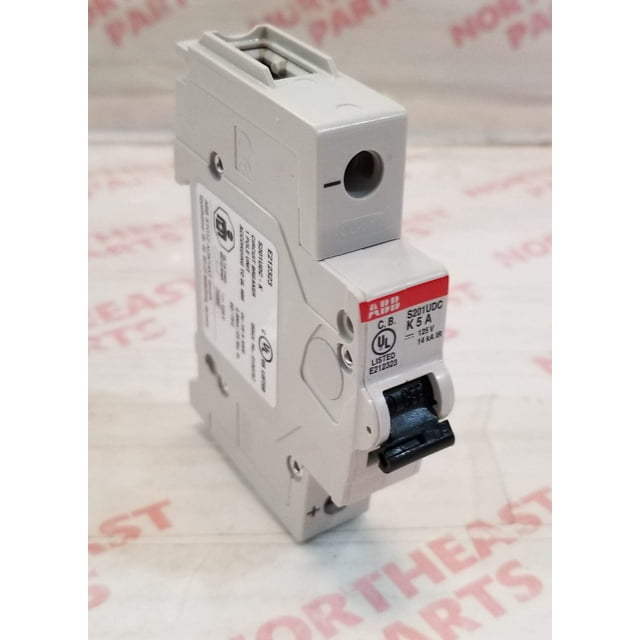 ABB S201UDC-K5, Circuit Breaker; 1-Pole; K Curve; 5A; 60VDC; Handle ...