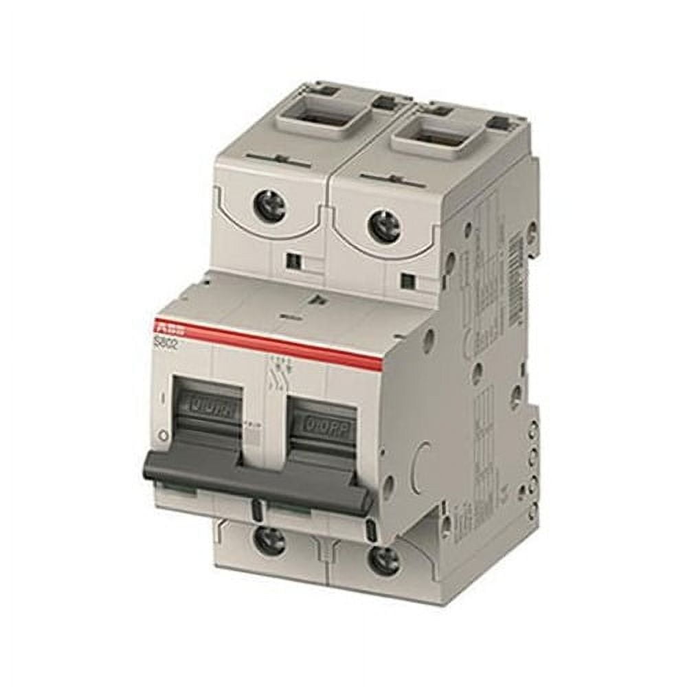 ABB S802U-K80, Circuit Breaker; Miniature; 2 Pole; K Curve; 80A; 240VAC; Handle; Ring Terminals ...