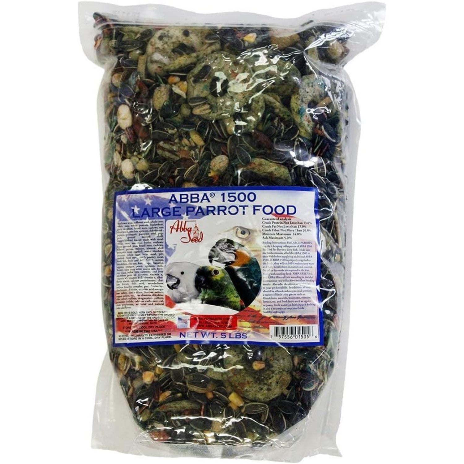 ABBA 1500 Bird Foods Large Parrot Food 5lbs - Walmart.com