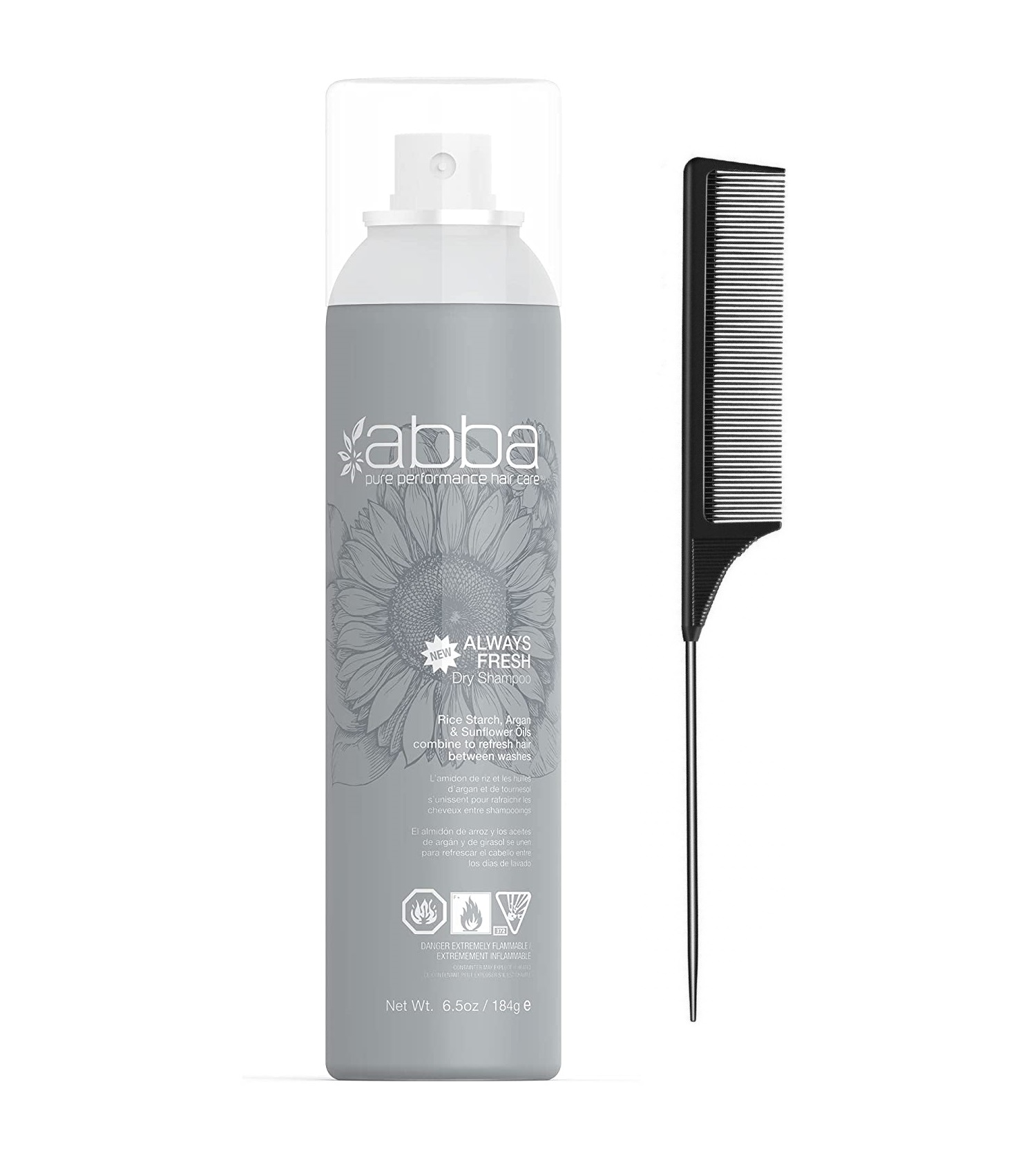 ABBA Always Fresh Dry Shampoo, 6.5 oz (with Free Tail Combs) - Walmart.com