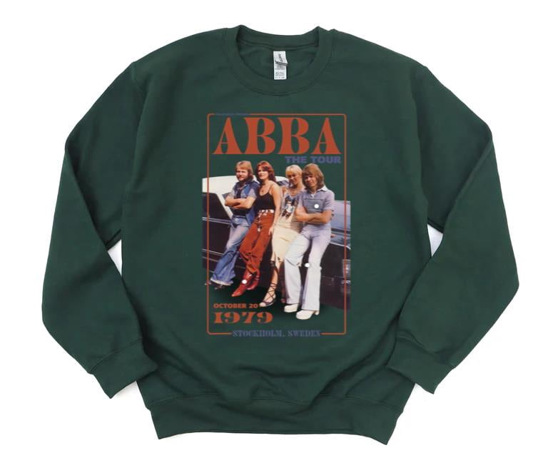 ABBA Concert 70s Pop Music Legend Retro Graphic Fan Sweatshirt V1130950 ...