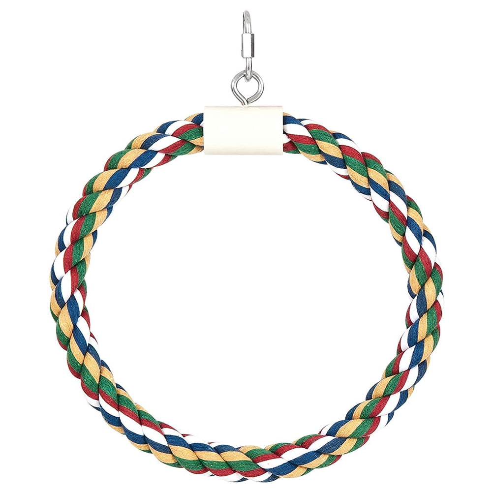 ABBA Creative Parrot Cotton Rope Toy Bird Cage Hanging Bite Toy Funny ...