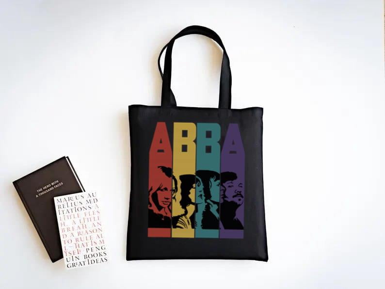 ABBA The Tour 1979 Vintage Band Music Retro Fans Pop Disco 70s Tote Bag ...