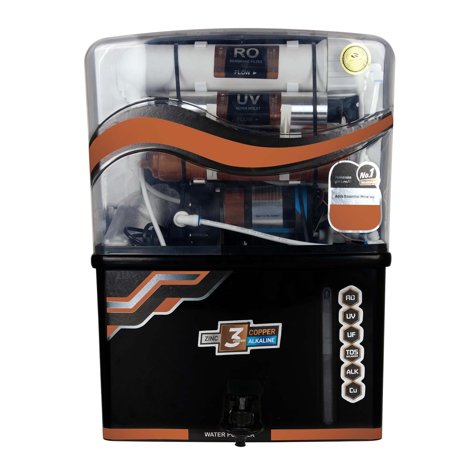 ABBEON Aqua Grand Ro water Purifier Zinc Copper Alkaline RO UV TDS ...