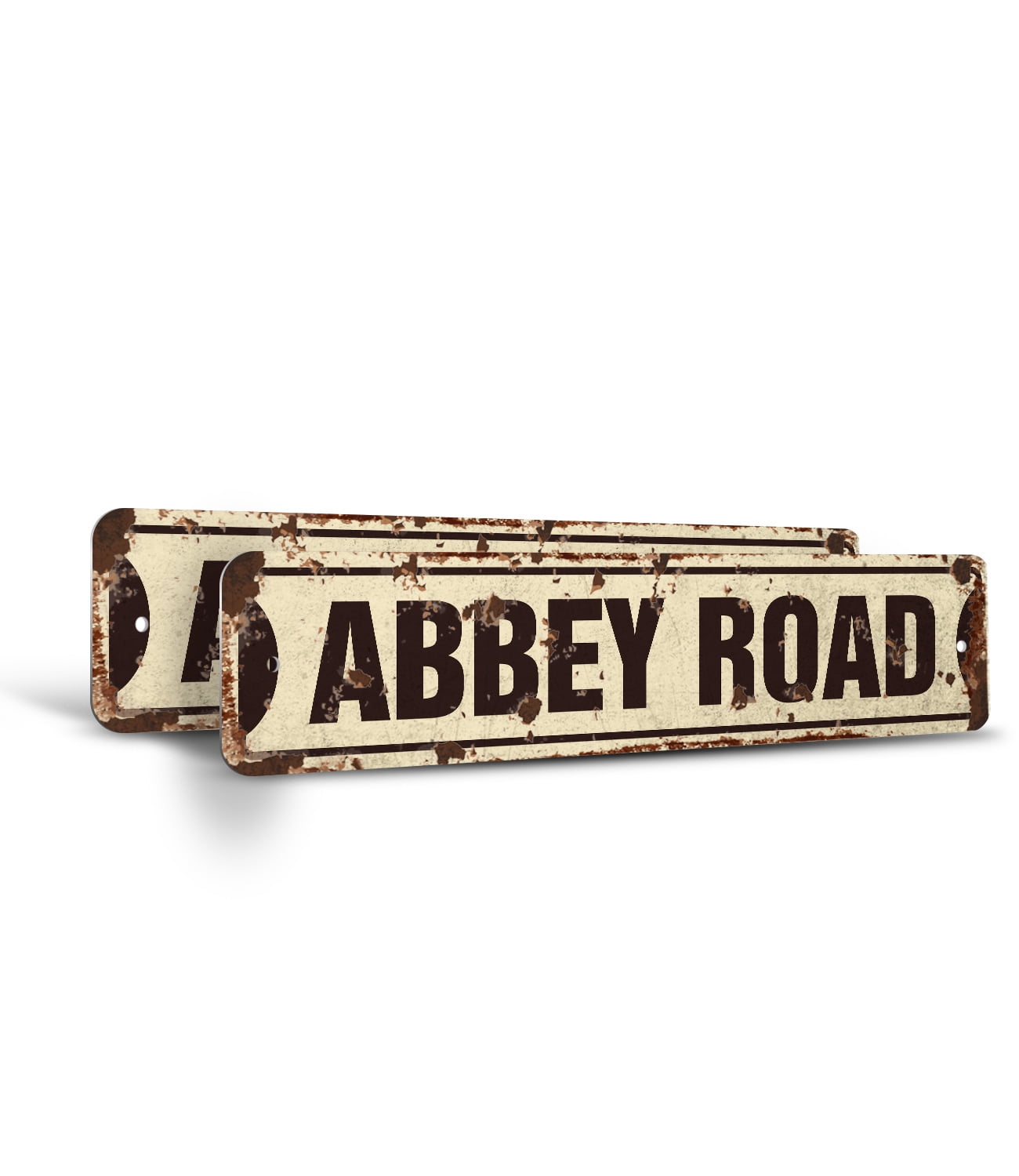 ABBEY ROAD Vintage Style Rustic Street Sign – (2 Pack) New Signs Great ...