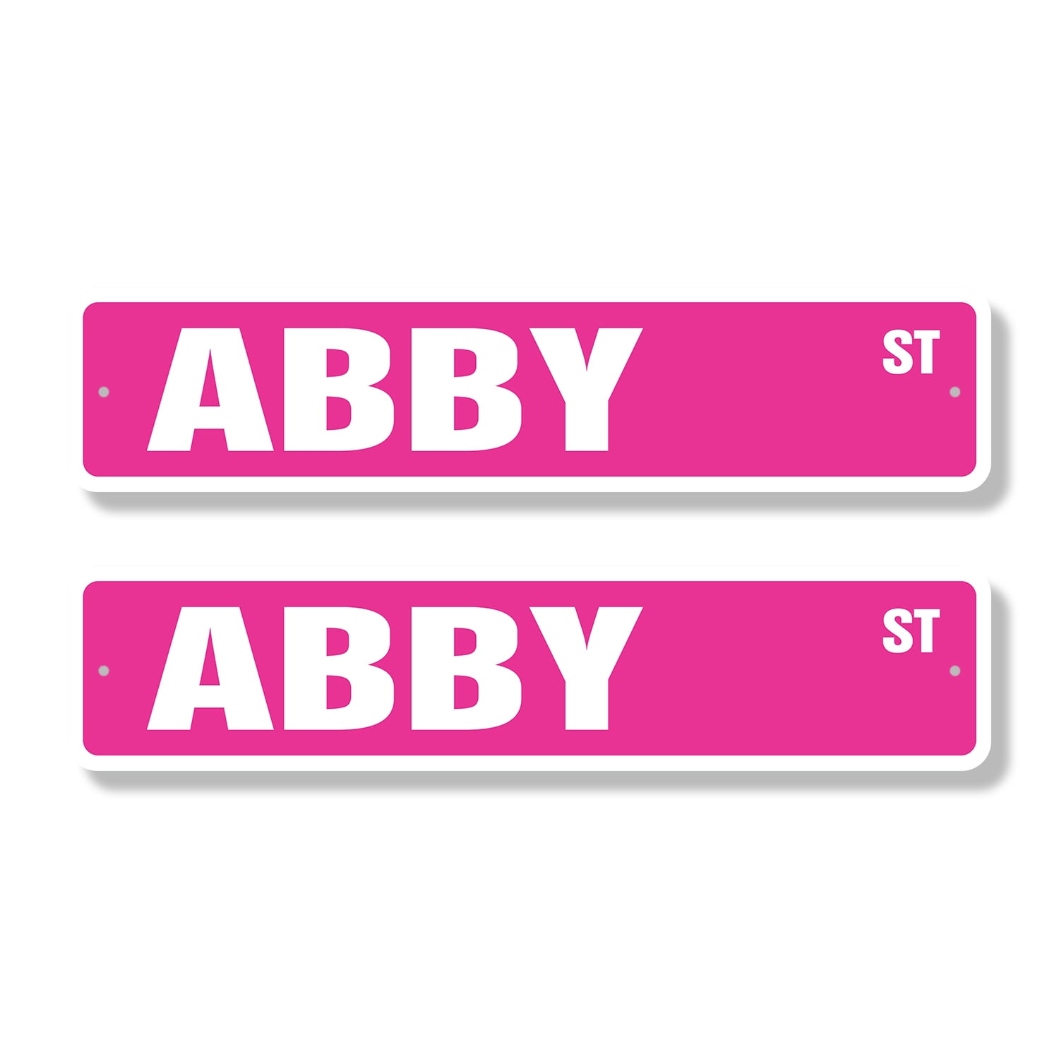 ABBY Classic Street Sign (2 Pack) Childrens Name Room Sign Road Sign ...