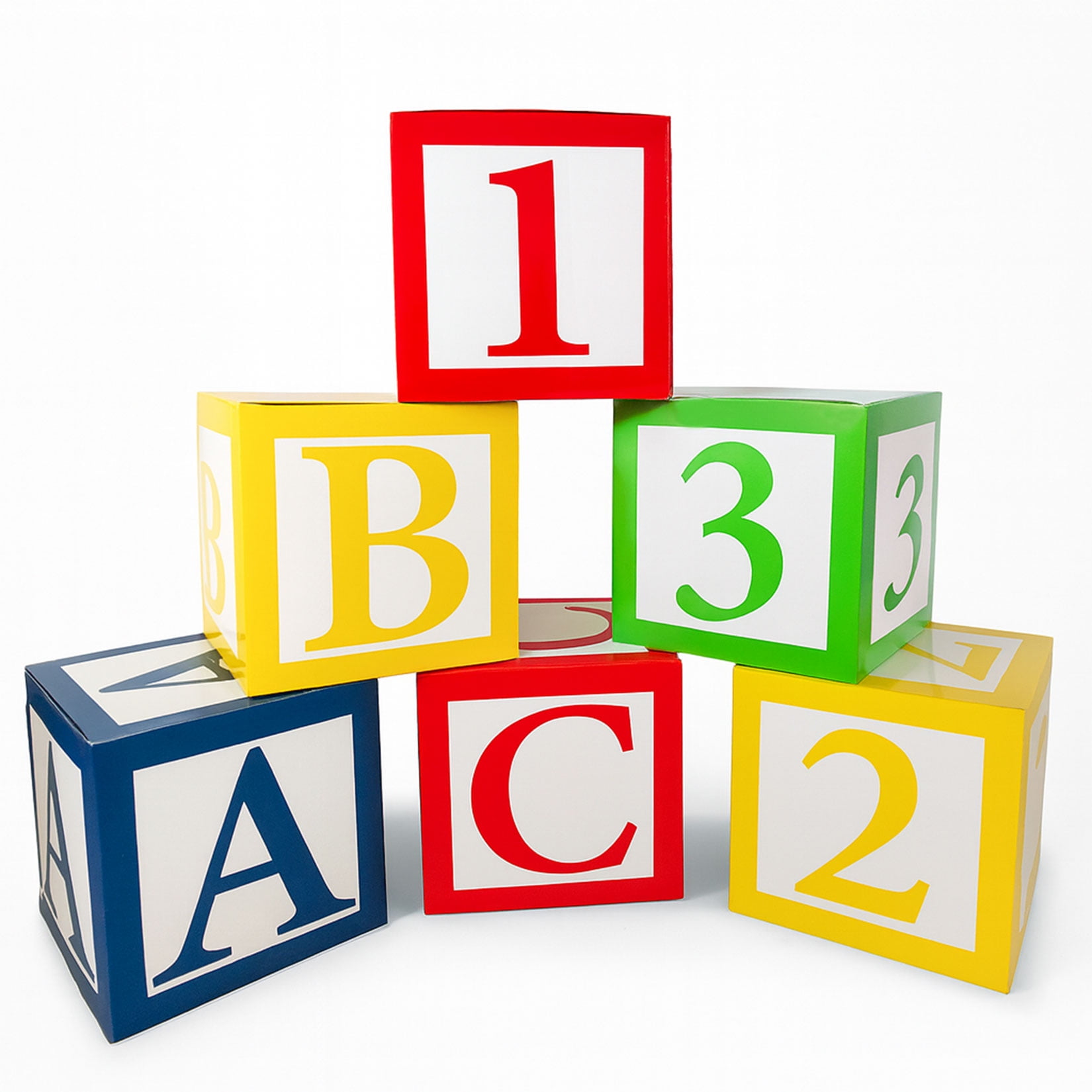 ABC 123 Boxes Party Back to School Decorations – 6PCS Large Paper ...