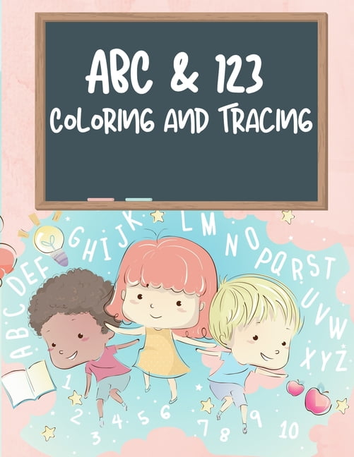 ABC & 123 Coloring and Tracing Book For Kids : My First Home Learning ...