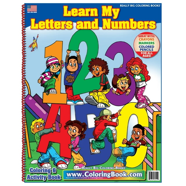 ABC-123 Learn My Letter and Numbers Really Big Coloring Book - Walmart.com