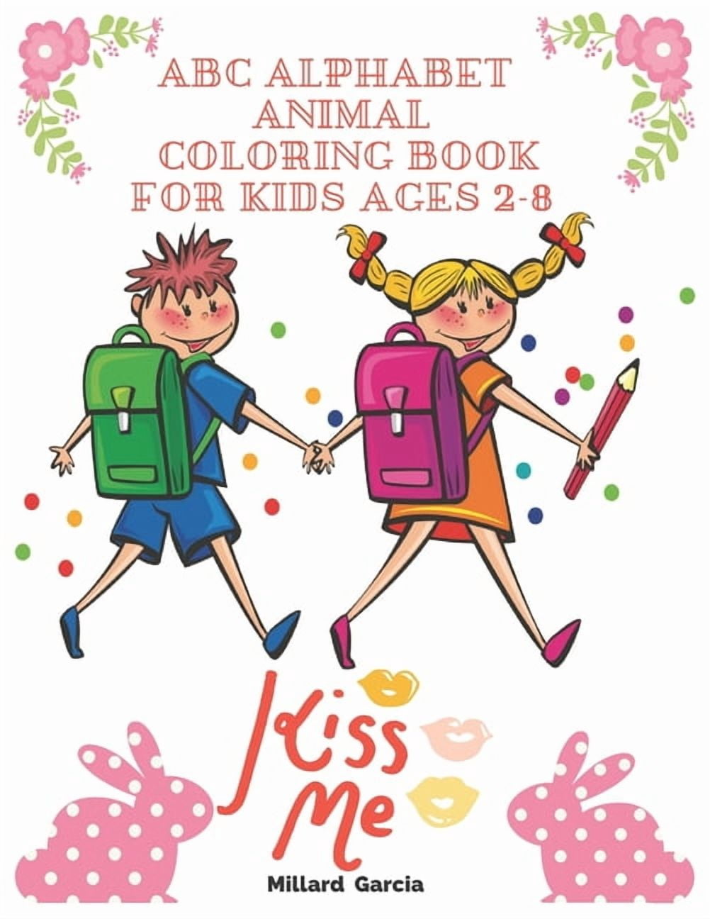 ABC Alphabet Animal Coloring Book For Kids Ages 2-8: Learn the English ...