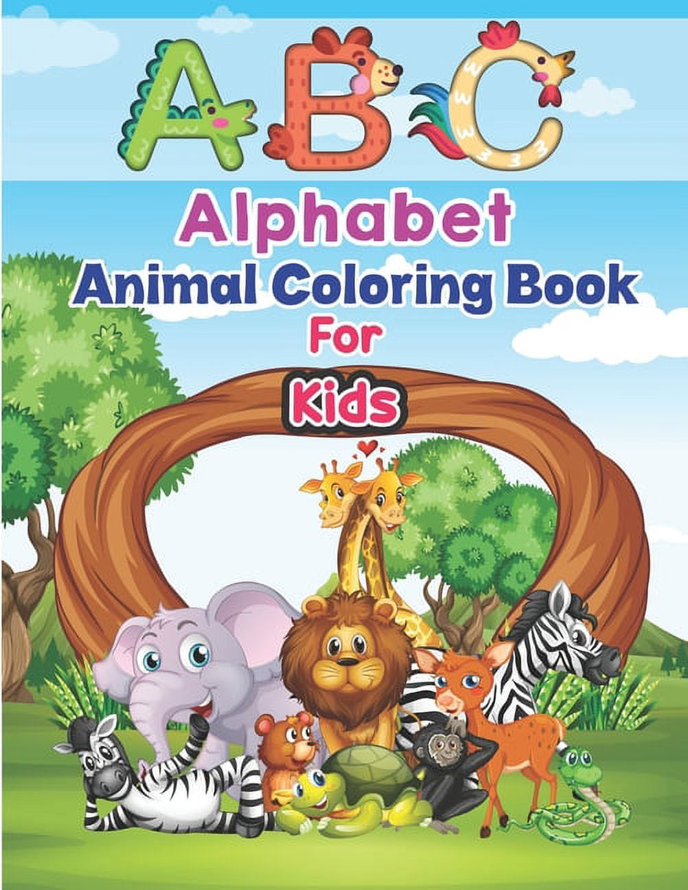 ABC Alphabet Animal Coloring Book For Kids: Fun Coloring Books for ...