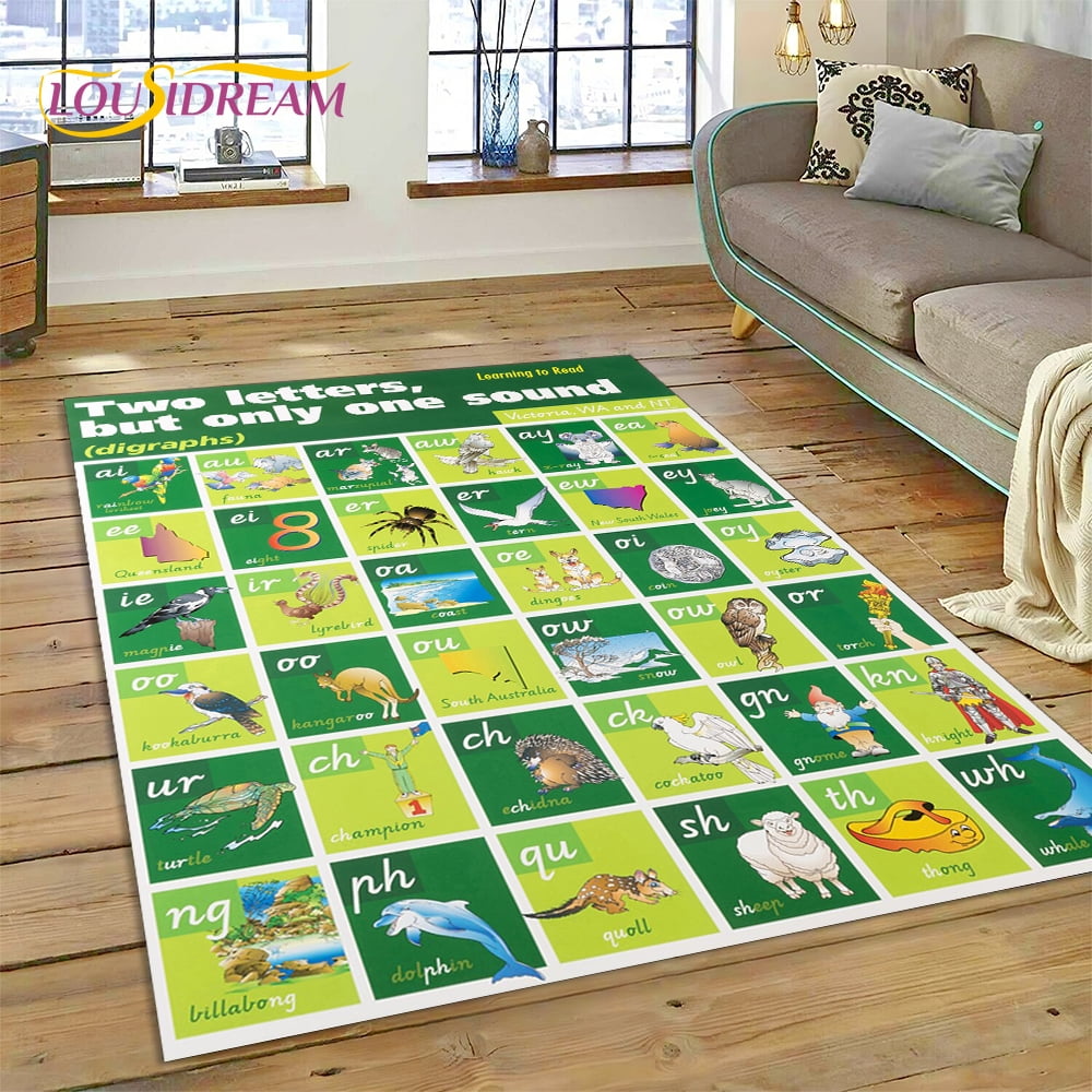 ABC Alphabet Children Crawling Early Eduion Cartoon Kids Playroom Area ...