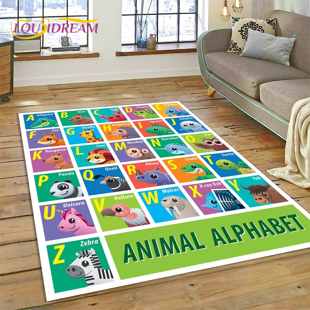 ABC Alphabet Children Crawling Early Eduion Cartoon Kids Playroom Area ...
