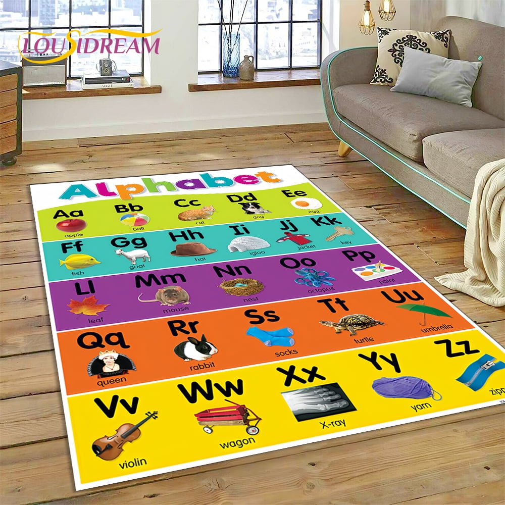 ABC Alphabet Children Crawling Early Eduion Cartoon Kids Playroom Area ...