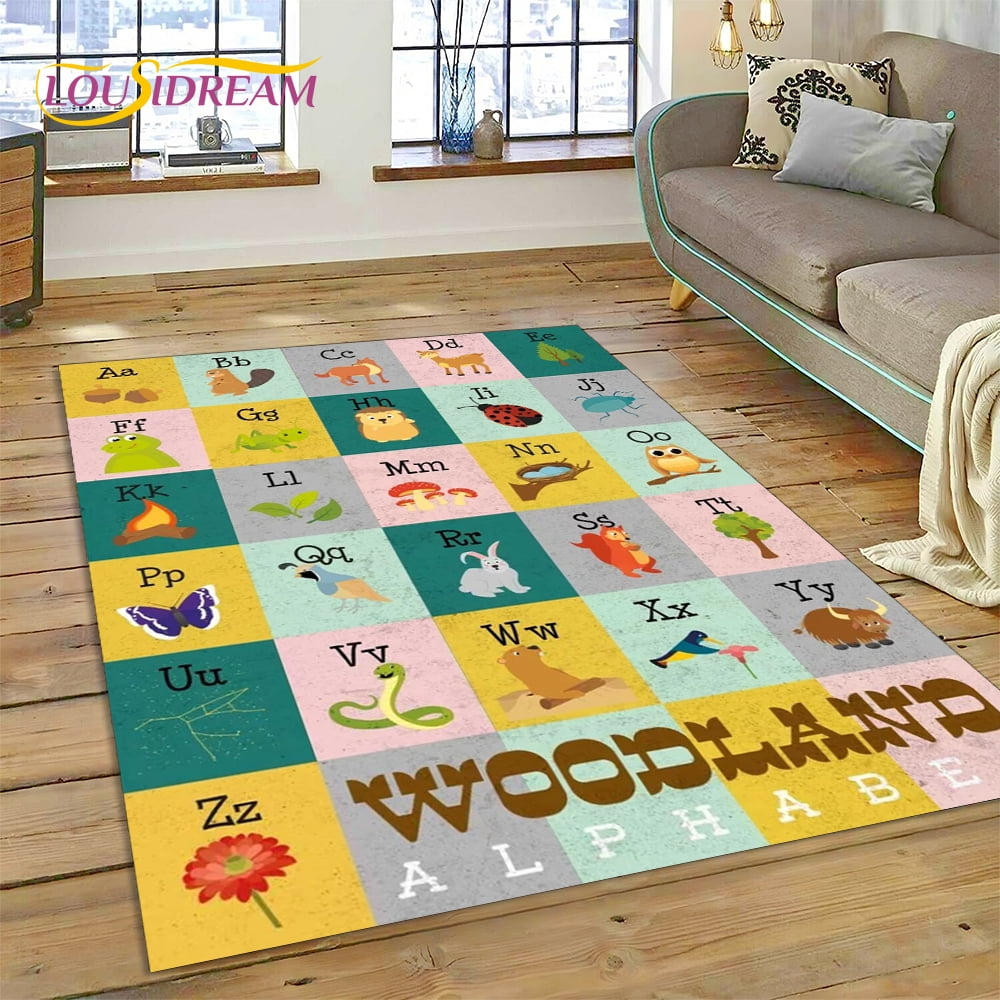 ABC Alphabet Children Crawling Early Eduion Cartoon Kids Playroom Area ...