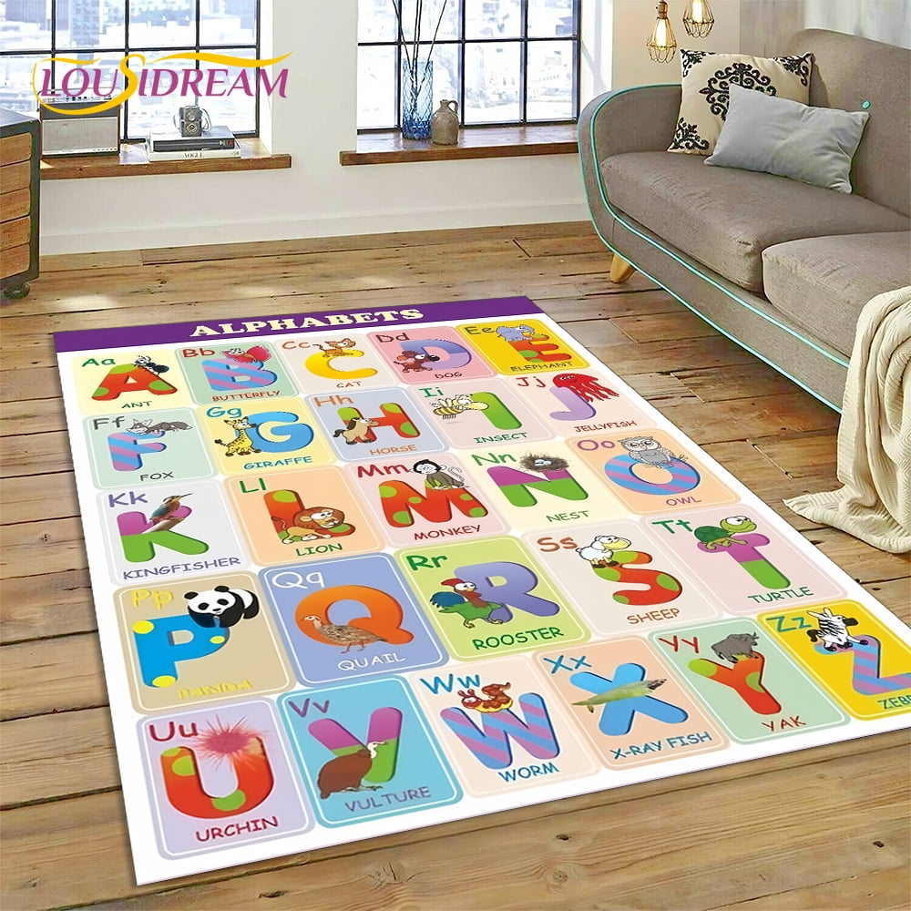 ABC Alphabet Children Crawling Early Eduion Cartoon Kids Playroom Area ...